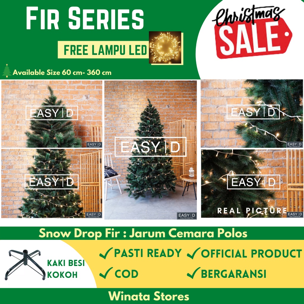 Jual Pohon Natal Berkualitas tipe SNOW DROP FIR TREE ukuran 9 FT 2,7 ...
