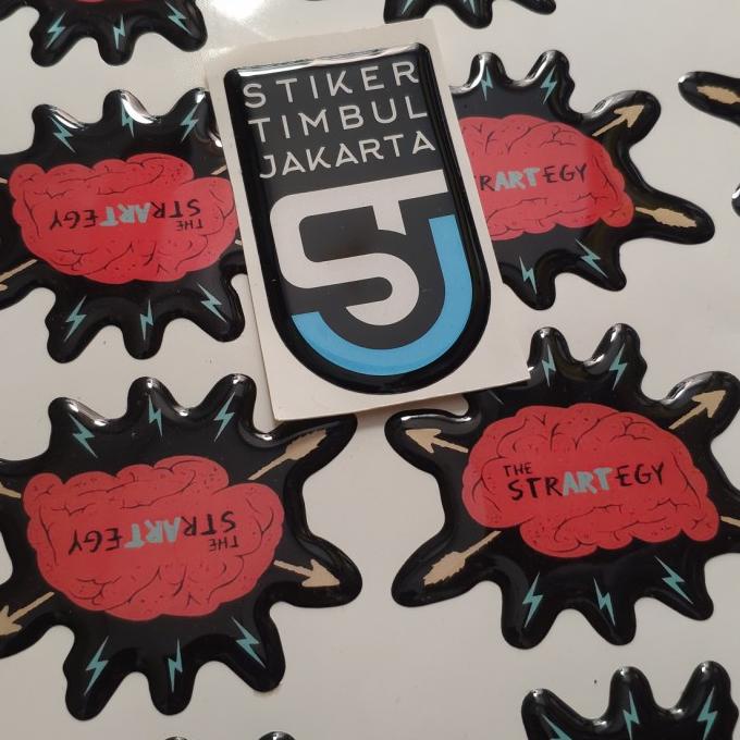 Jual stiker timbul resin A3 custom beda desain - dome sticker ...