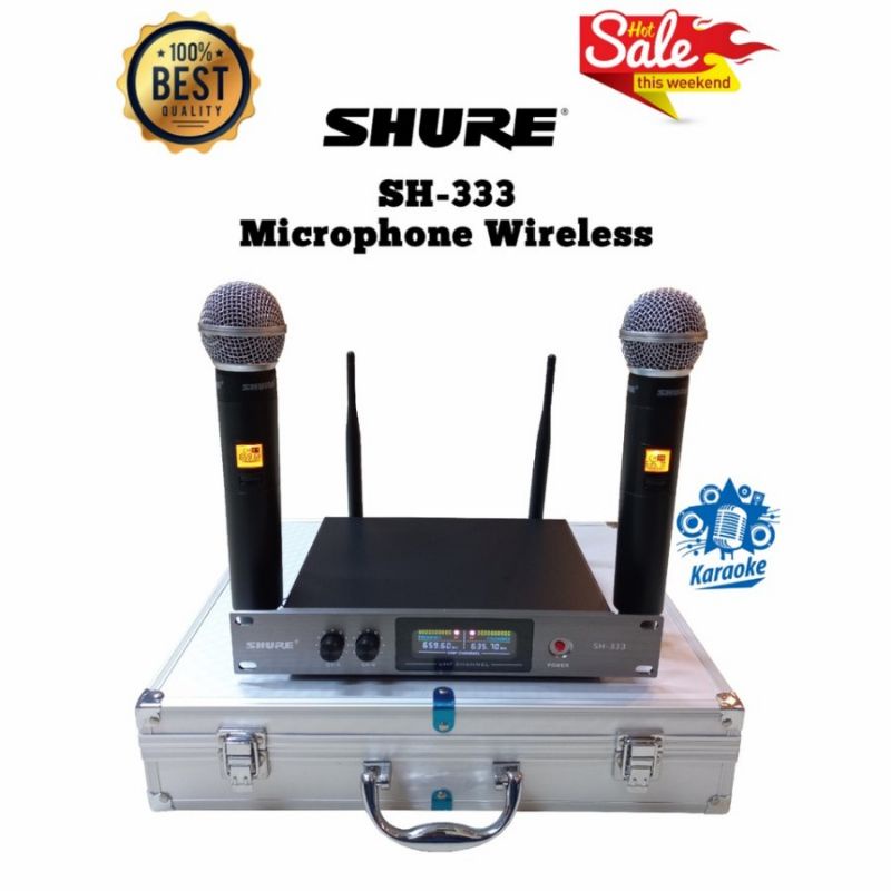 Jual mic wireless SHURE SH-333 original | Shopee Indonesia