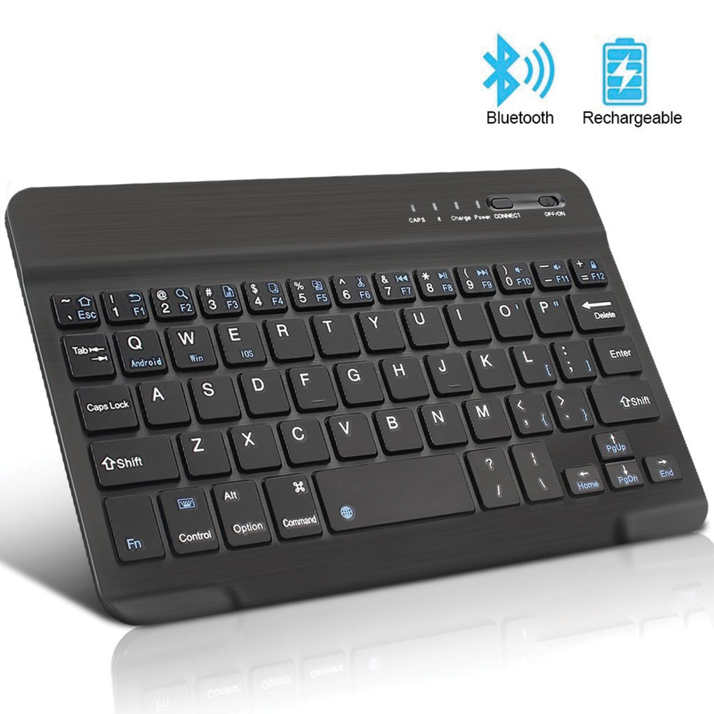Jual Mini Wireless Bluetooth Keyboard Slim Thin 7‘’ Design for Windows ...