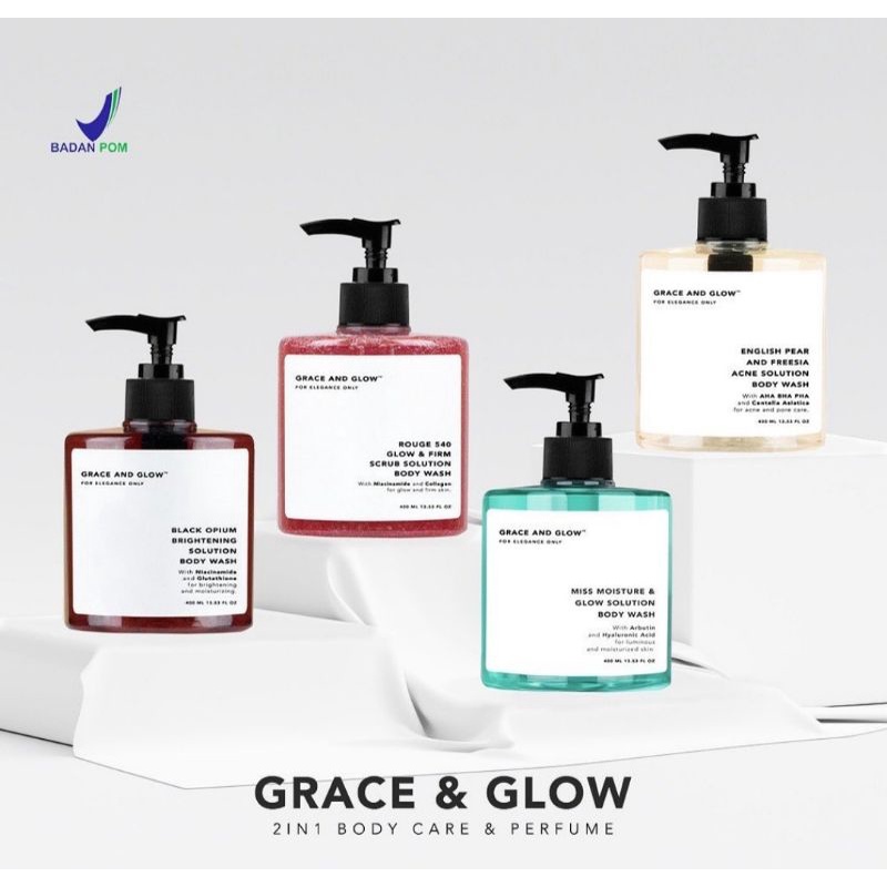 Jual GRACE AND GLOW BODY WASH SABUN MANDI varian brightening | Shopee ...