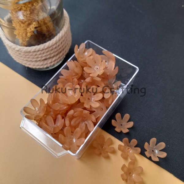 Jual (25 Pcs) Mote Cangkang Kelopak Bunga Ice Doff Manik Bunga Mangkok ...