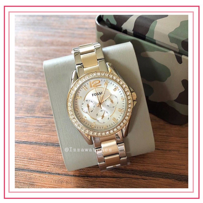 Jual ES3204 Riley Multi Function Two-tone Ladies Watch | Shopee Indonesia