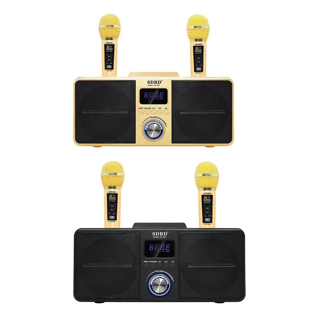 Jual SDRD SD 309 SPEAKER KARAOKE BLUETOOTH SDRD SD 309 DENGAN 2 MIC WIRELESS | Shopee Indonesia
