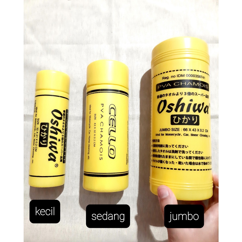 Jual OSHIWA CELLO Kain Lap Kanebo Kecil Besar Jumbo Tanggung Lap Motor ...