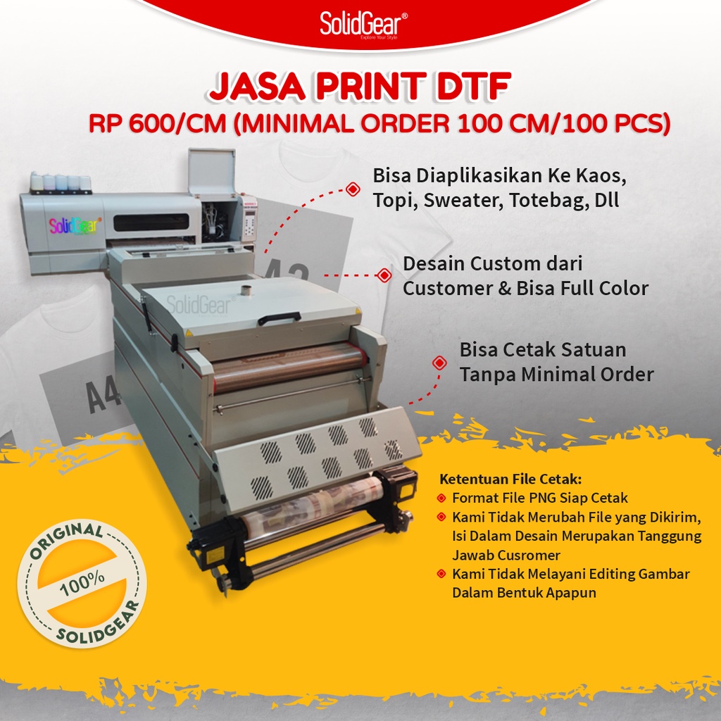 Jual Jasa Print Cetak Stiker Sticker Sablon Setrika DTF Solid Gear Sudah Siap Press Eceran harga ...
