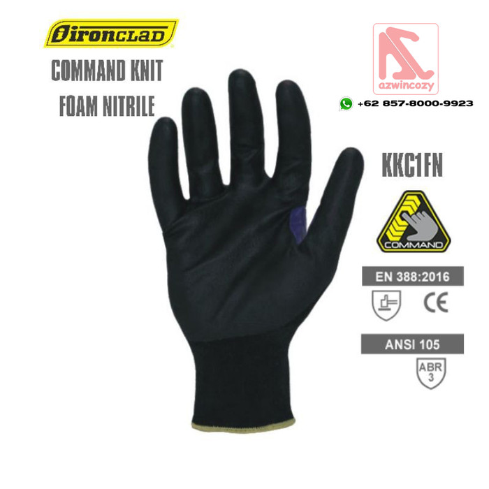 Jual SAFETY GLOVES IRONCLAD COMMAND KNIT FOAM NITRILE KKC1FN ORIGINAL - M | Shopee Indonesia