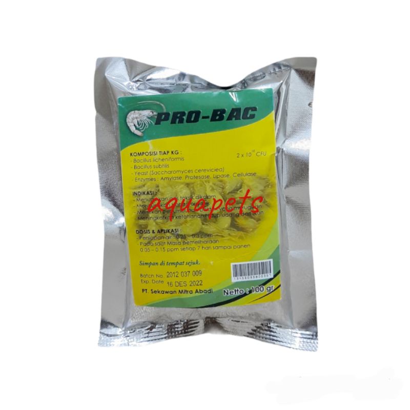 Jual Pro-Bac Probiotic Ikan dan Udang Bacillus 100gr | Shopee Indonesia