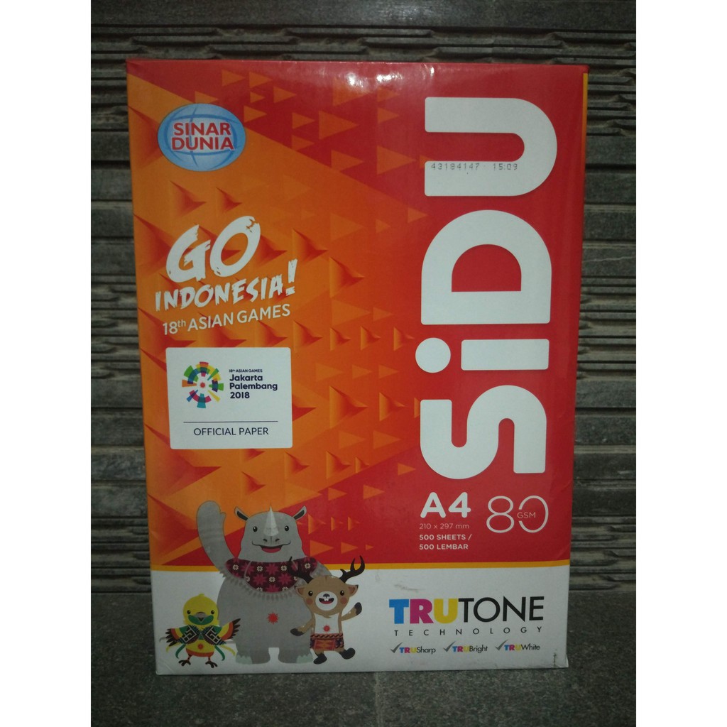 Jual Kertas HVS SIDU A4 80 gr 80gsm 80gram | Shopee Indonesia