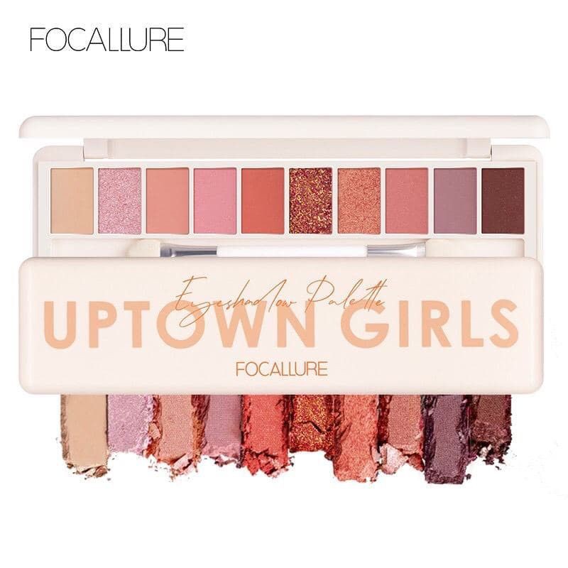 Jual TERBARU Focallure 10 Shades Palet Eyeshadow 4 Warna Dengan Brush ...