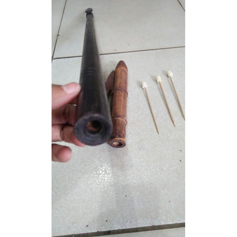 Jual sumpit dayak kalimantan(panjang- 70cm dari ujung ke landasan ...