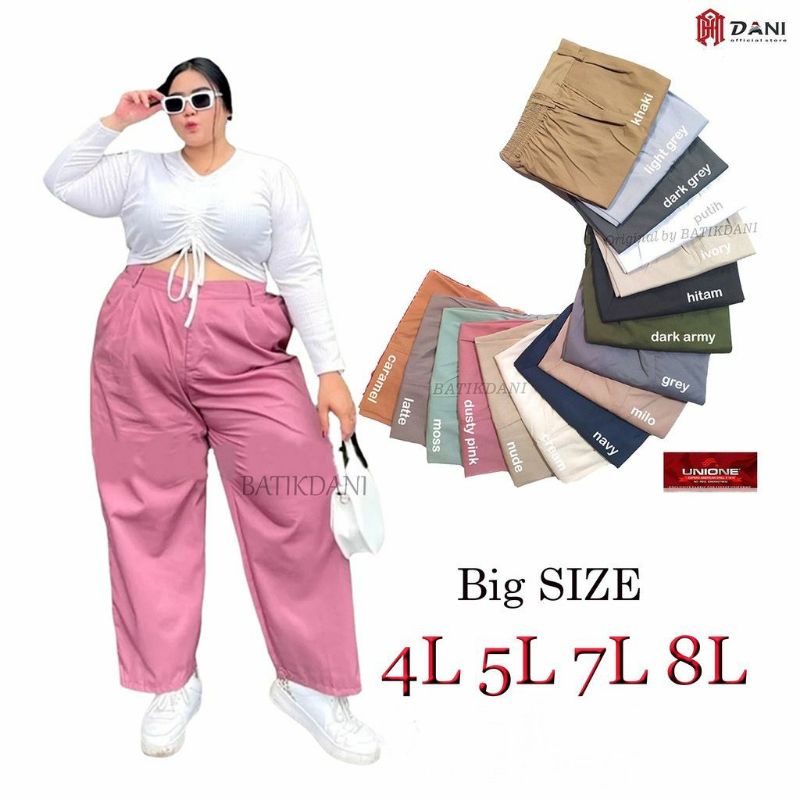 Jual CELANA KERJA WANITA BAGGY PANTS PREMIUM SUPER JUMBO 4L 5L 7L 8L | Shopee Indonesia