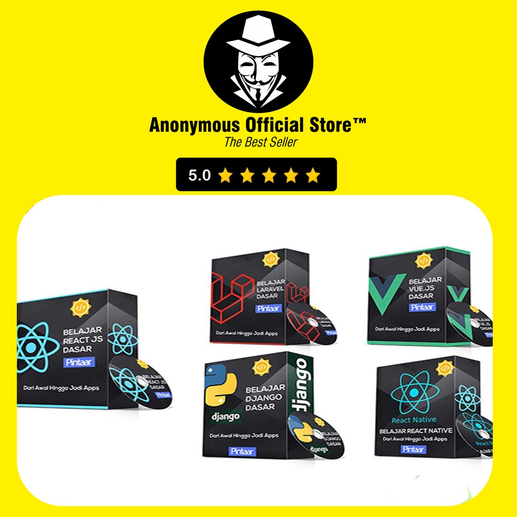Jual Koleksi Belajar Pemrograman React Js Native Vue Js Django Python Djanggo Pyton Reactjs