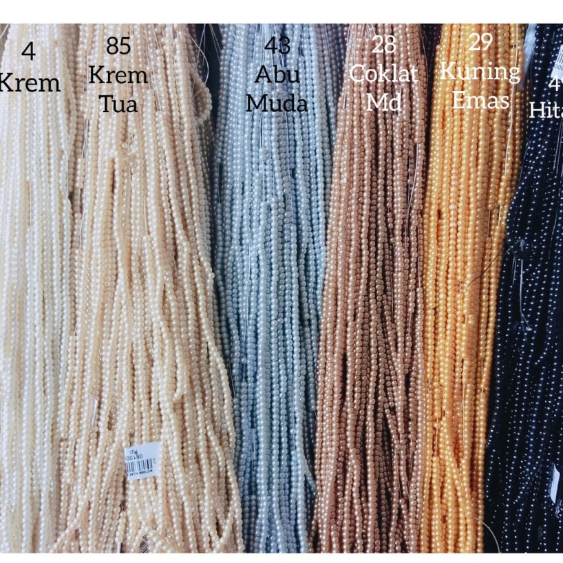 Jual Mutiara kilap 3mm/Mutsin/batu kilap/ bahan gelang kalung/DIY ...