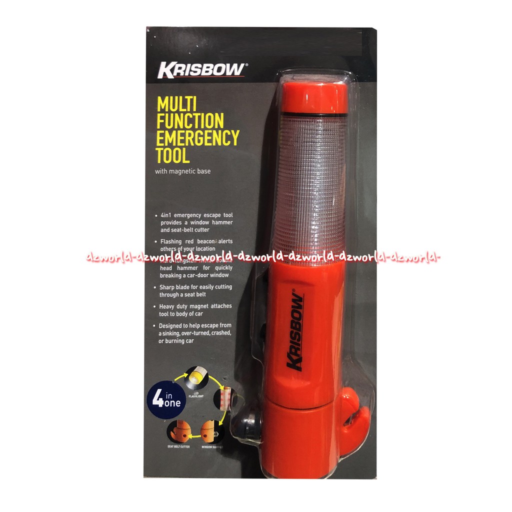 Jual Krisbow Multi Function 4in1 Emergency Tool Senter Lampu Emergenci ...