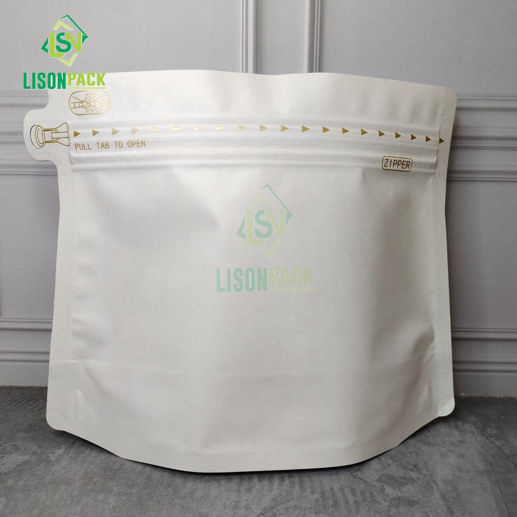 Jual Standing Pouch Trapesium White Craft 250gr / Diamond Berlian ...