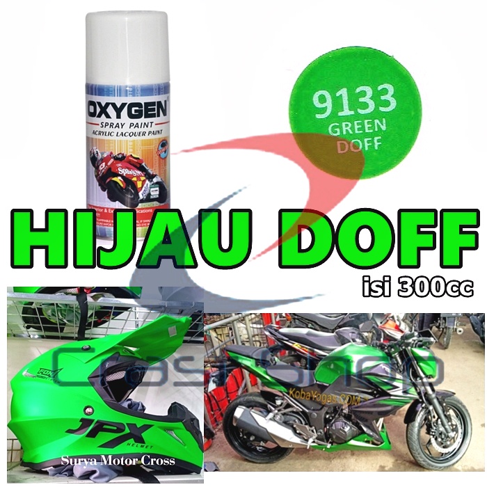Jual Cat Pilox Oxygen 9133 Green Doff 300cc Warna Hijau Dop Matte Pylox ...