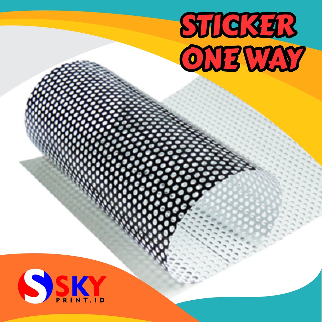 Jual CETAK/PRINT STICKER One Way Vision untuk Kaca Toko , Rumah atau ...