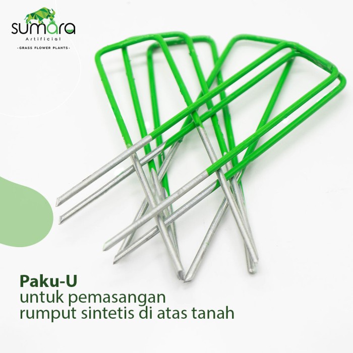 Jual Paku-U Rumput Sintetis untuk pemasangan diatas tanah | Shopee ...