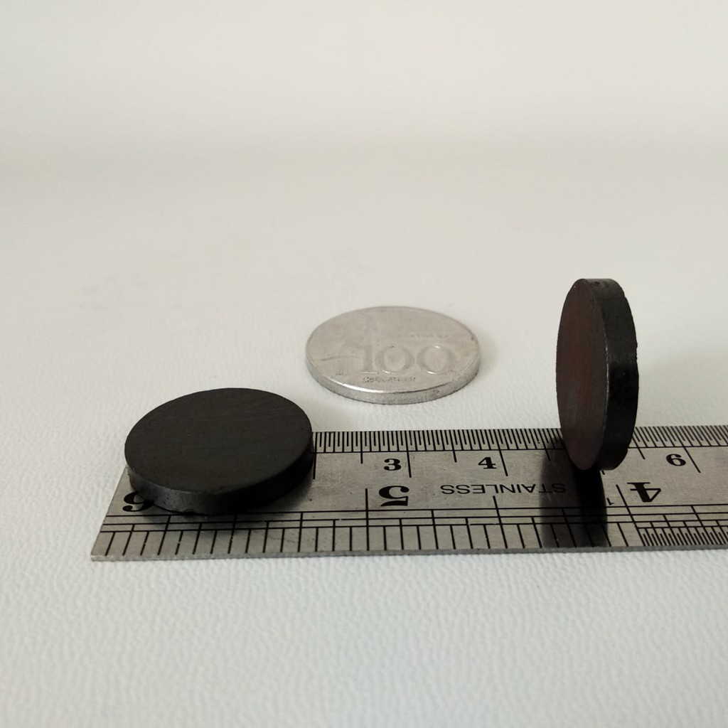 Jual 20 pcs Magnet Hitam Murah Ferit Ferrite bentuk koin diameter 20 x ...
