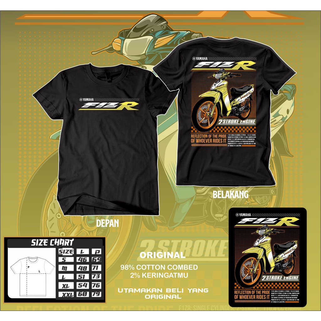 Jual Kaos Fiz R Indonesia Yamaha 2 Tak Baju FizR 2 Stroke Speed Racing ...