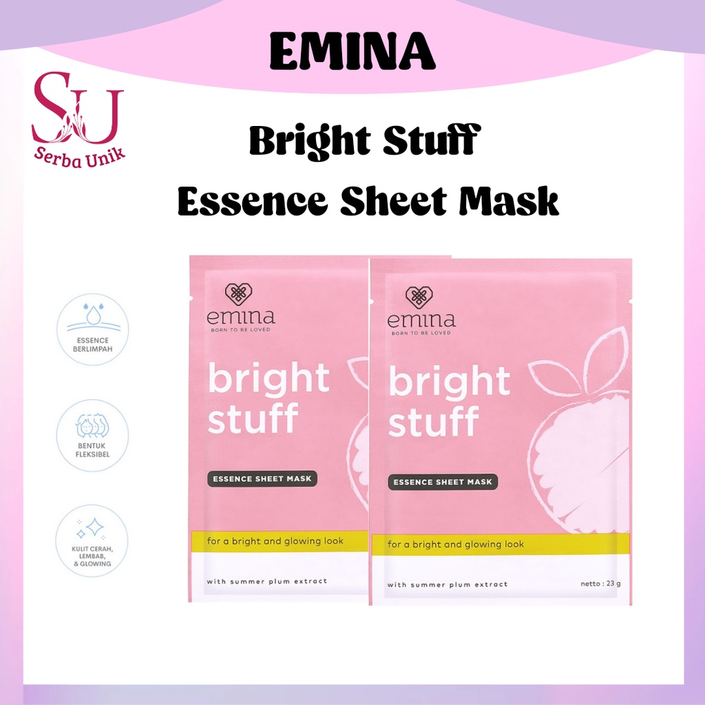 Jual Emina Bright Stuff Essence Sheet Mask 23g | Shopee Indonesia