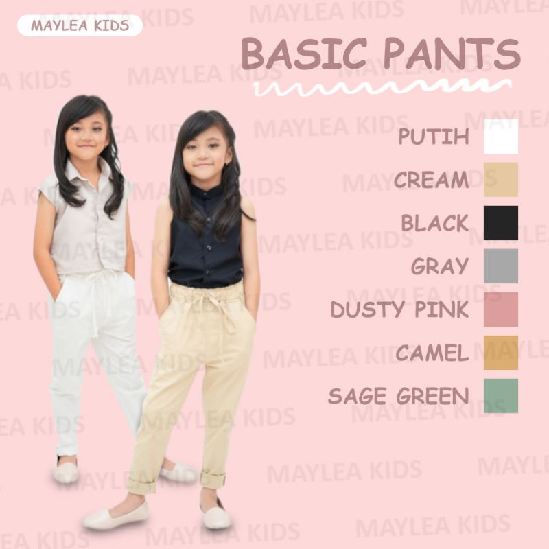 Jual MAYLEA KIDS CELANA PANJANG BASIC bahan katun stretch Celana Panjang Anak Perempuan | Shopee ...