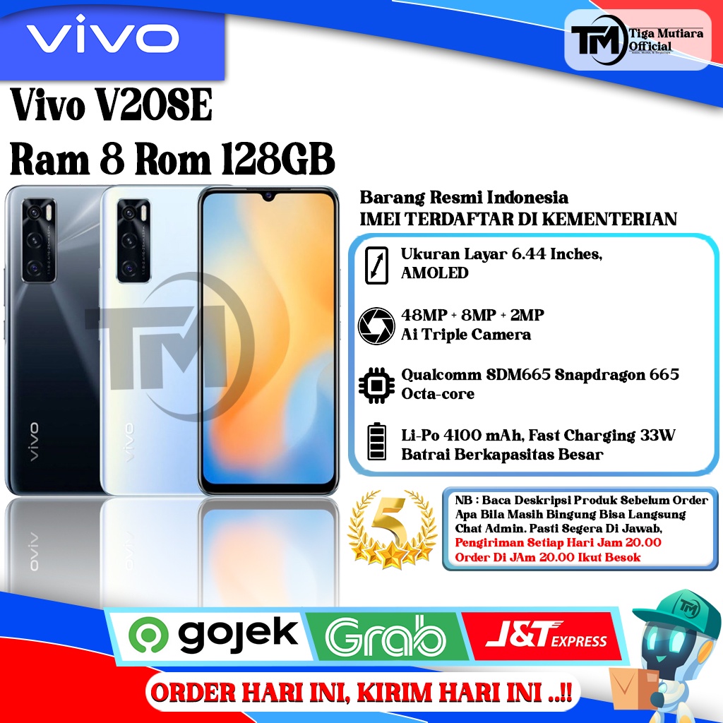 Jual Vivo V20SE NFC Ram 8 Rom 128GB Segel Original & Bergaransi Resmi ...