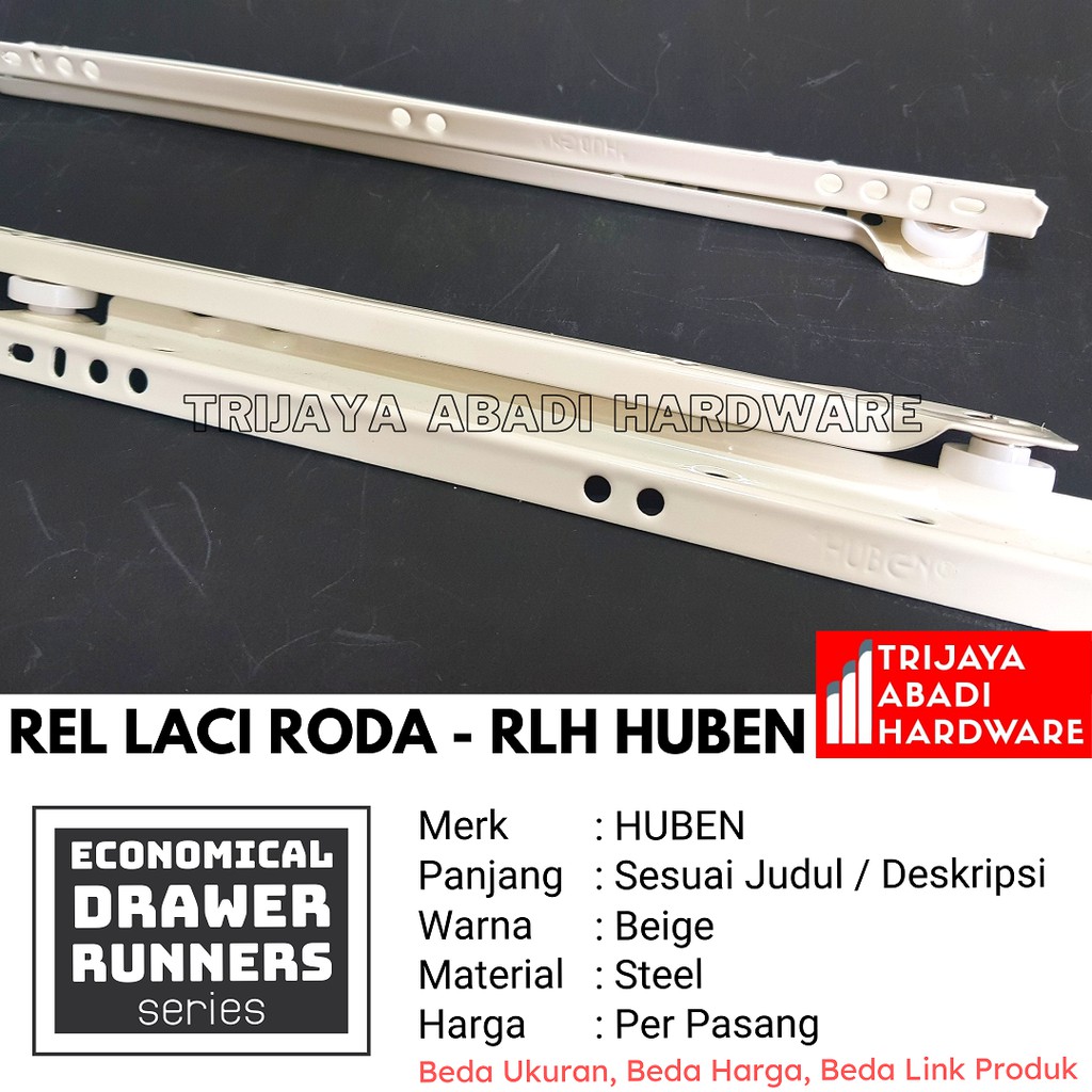 Jual Rel Laci Murah RLH 40 CM - Huben Drawer Runners 40 MM | Shopee ...