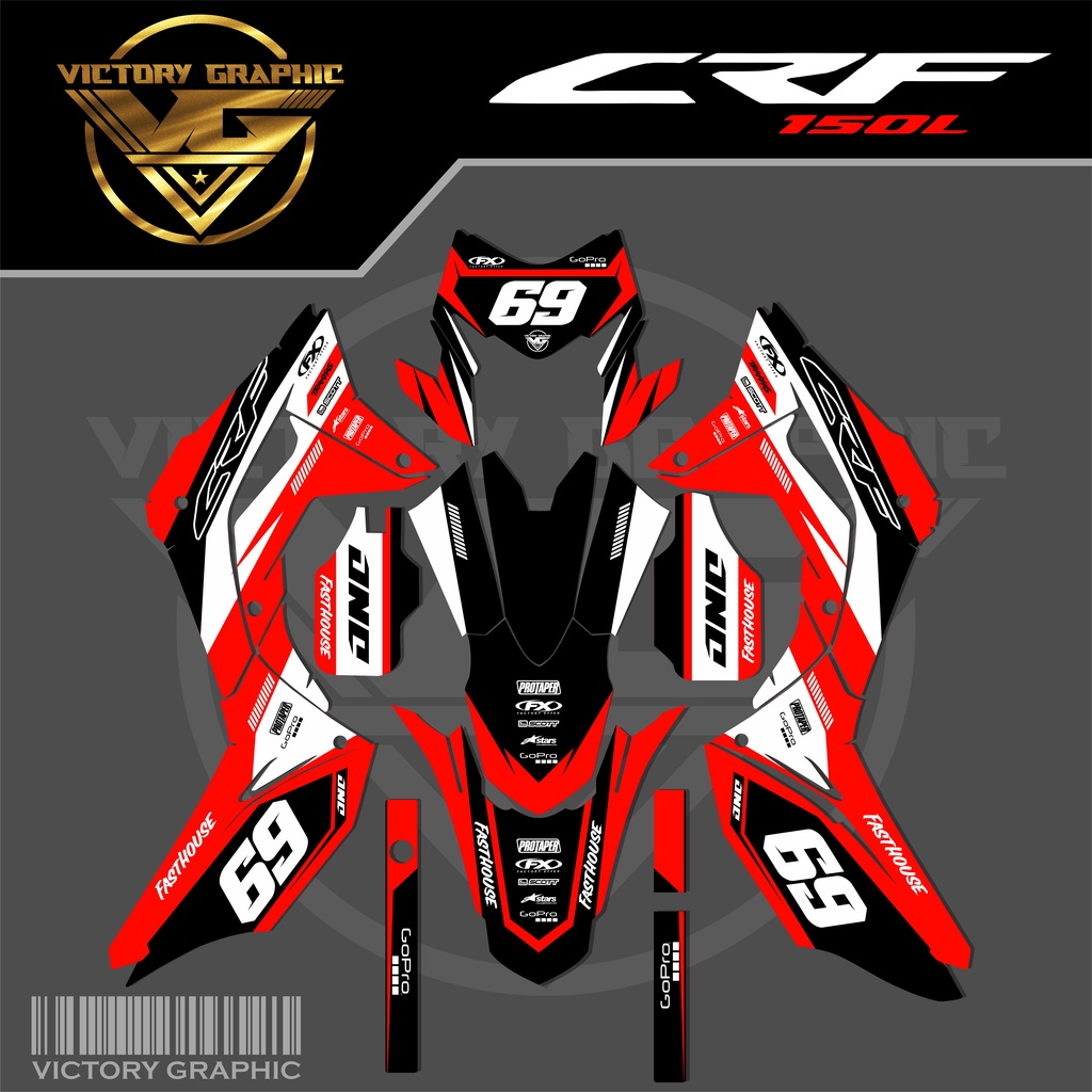 Jual Decal Crf 150 L Full Body - Decal Sticker Crf 150l - Stiker Motor ...