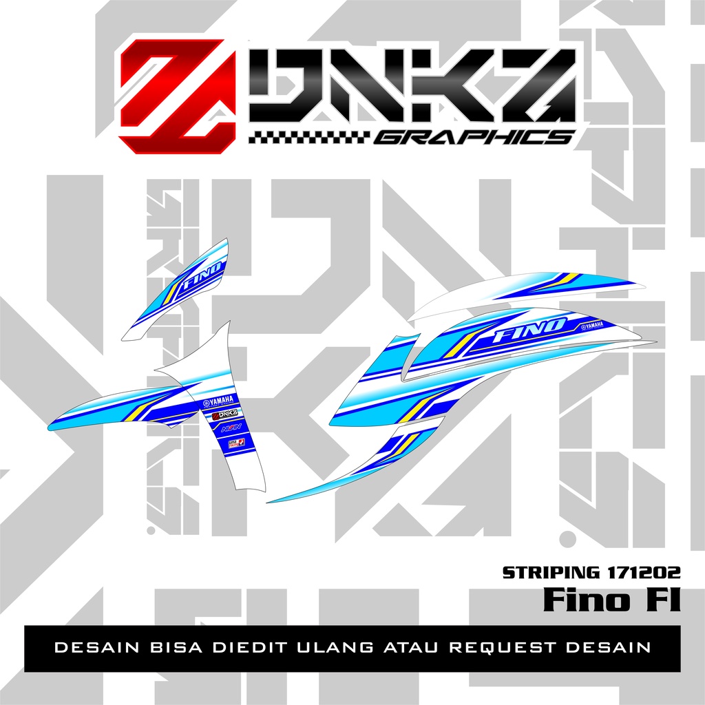 Jual Stiker Fino FI Decal Striping Fino FI Premium Racing 171202 ...