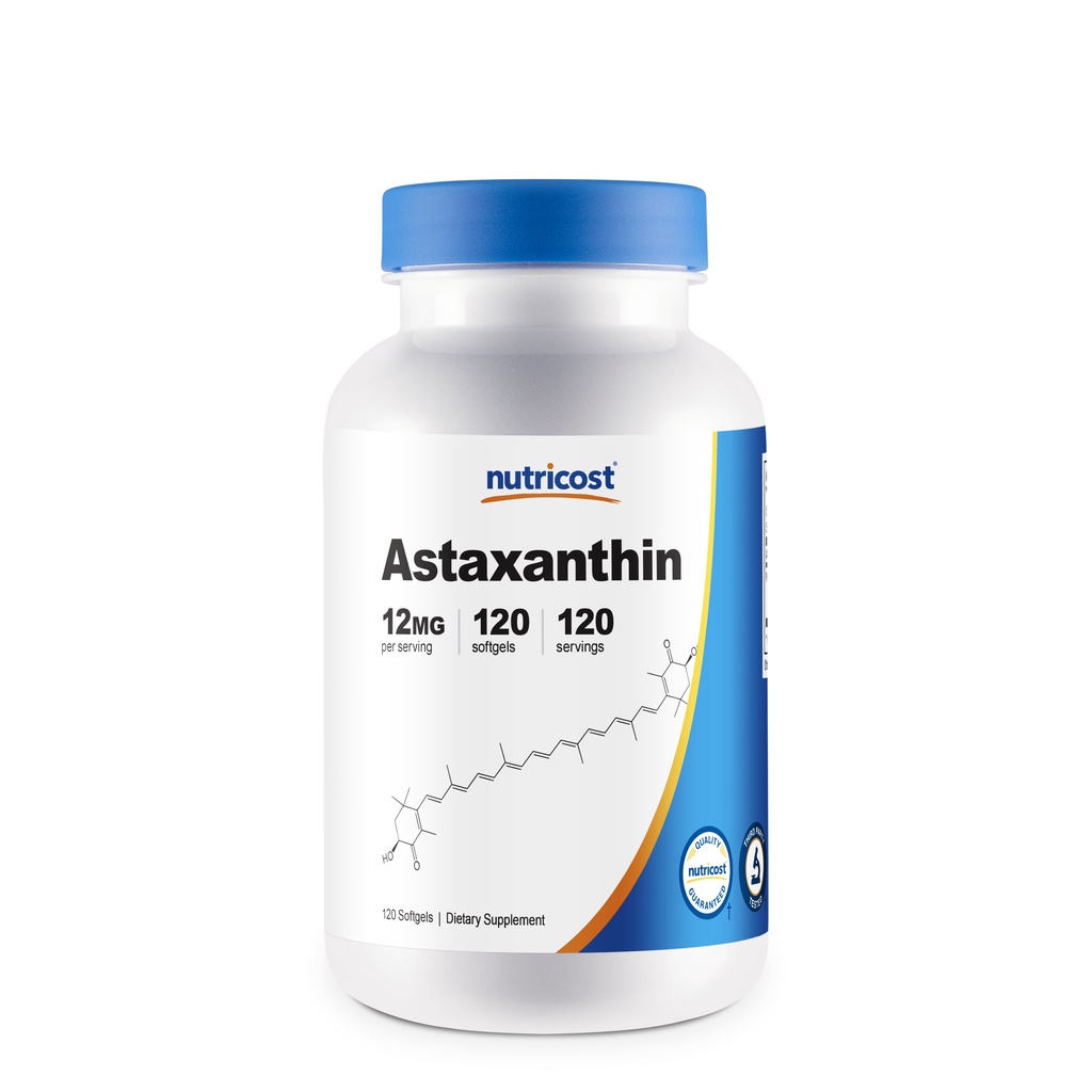 Jual Nutricost Astaxanthin 12 mg Suplemen Antioksidan 120 Softgels ...