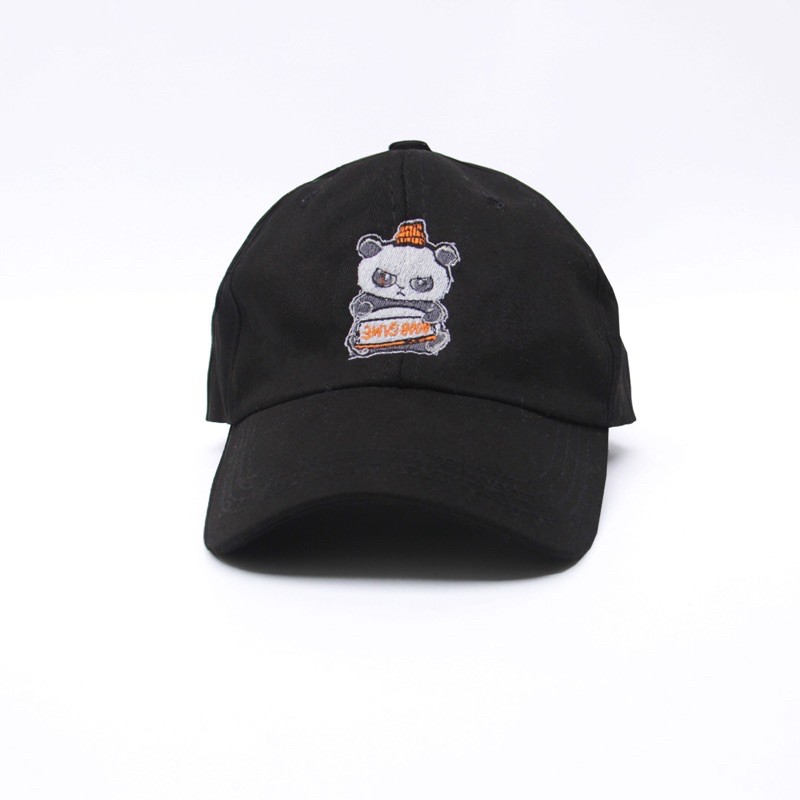 Jual Noob - Panda Cap 6 Panel Black | Shopee Indonesia