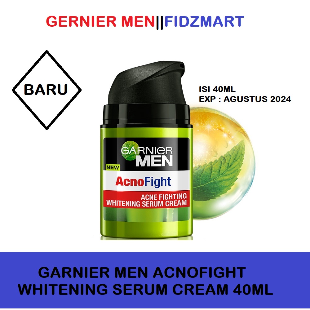 Jual Garnier Men Acno Fight - Acne Fighting Whitening Serum Cream - Isi 40 ml | Shopee Indonesia