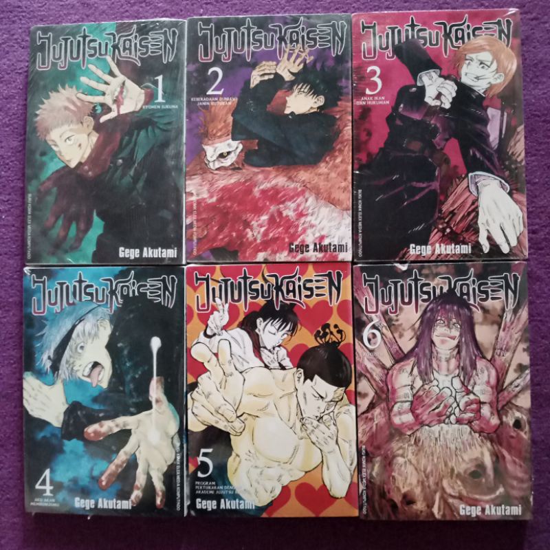 Jual Komik Jujutsu Kaisen Vol. 1-6 by Gege Akutami | Shopee Indonesia