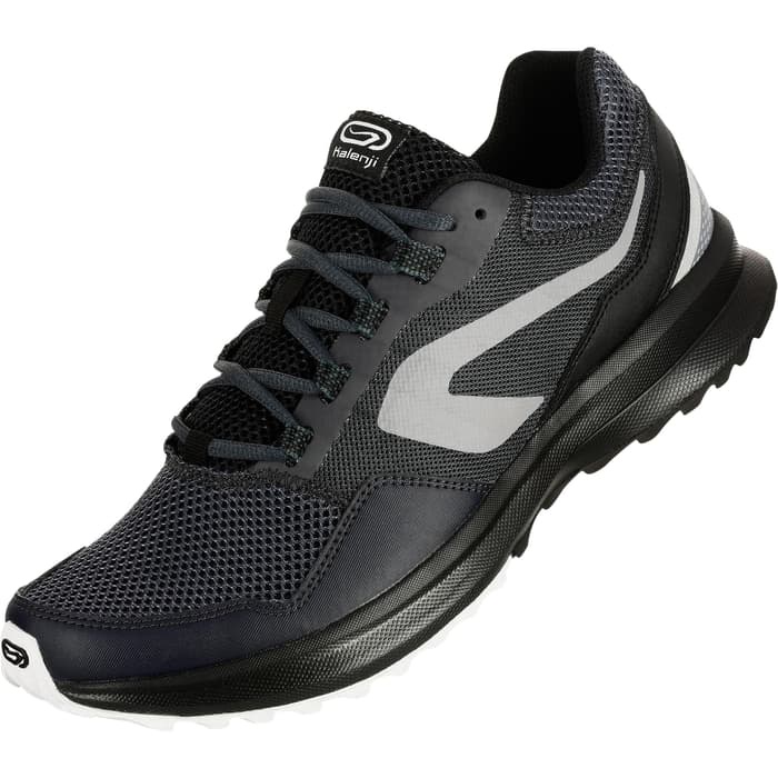 Jual KALENJI SEPATU LARI PRIA ACTIVE GRIP ABU/HITAM DECATHLON - 8488639 ...