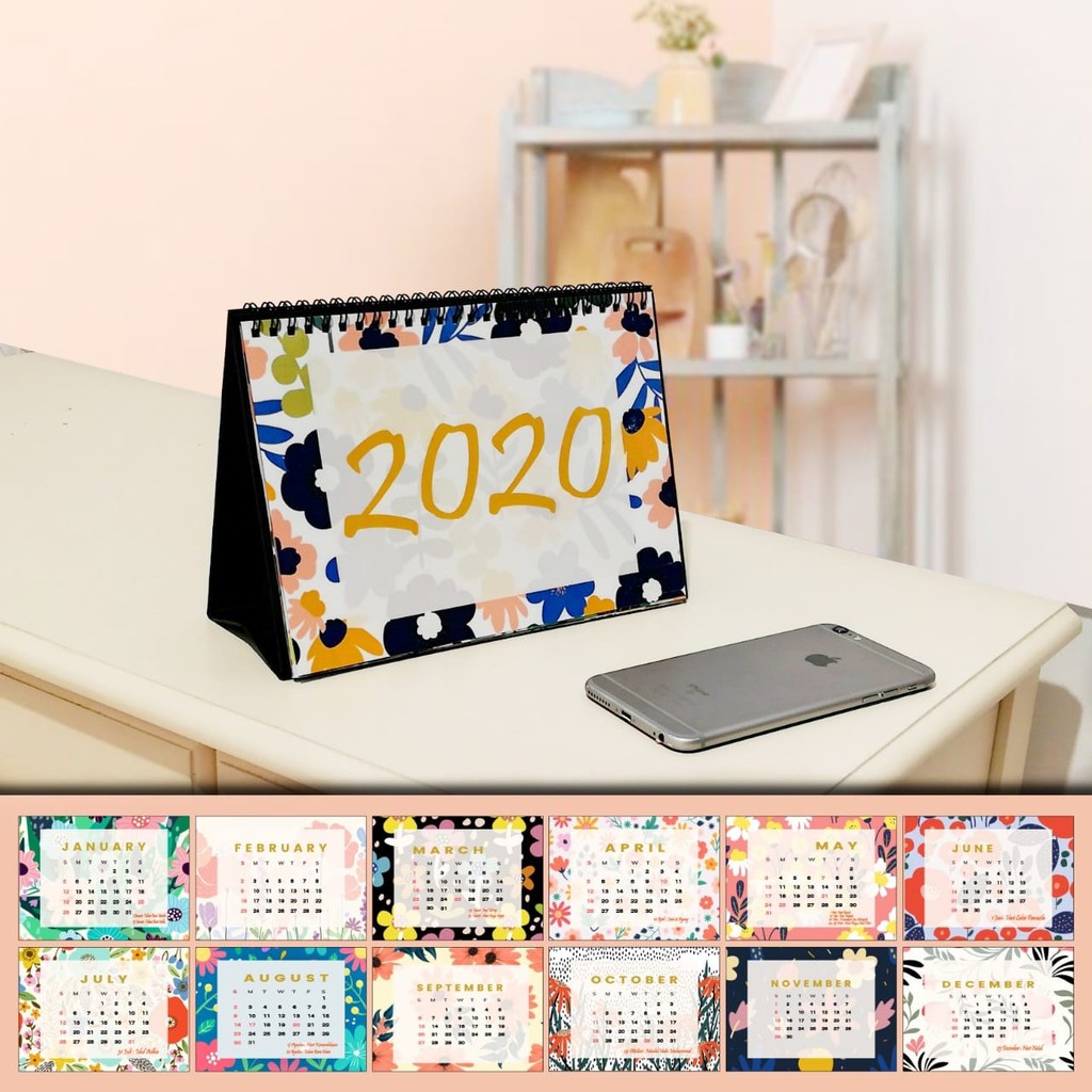 Jual Dine Wood KALENDER 2020 MEJA DUDUK HIASAN DEKORASI PAJANGAN ...