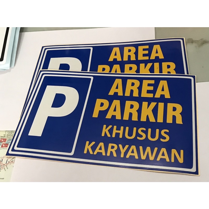 Jual Sign stiker sticker tanda Area parkir khusus karyawan | Shopee ...