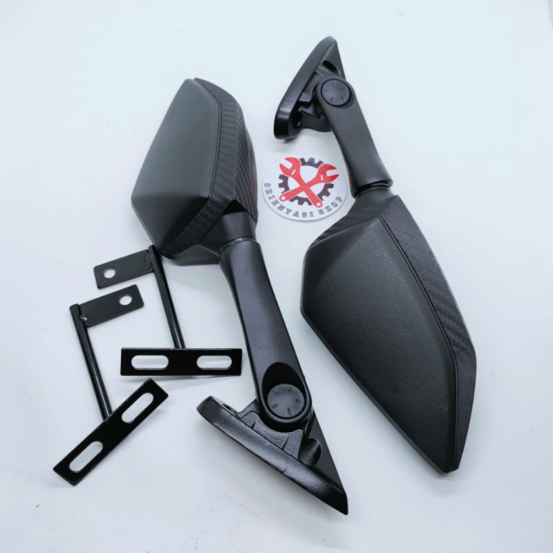 Jual Spion R15 R25 Nmax tangkai pendek carbon | Shopee Indonesia
