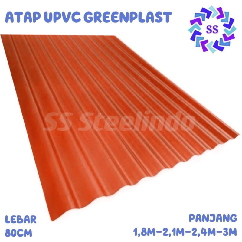 Jual ATAP UPVC GELOMBANG ASBES KECIL MEREK GO-GREEN PLAST (1,8M - 2,1M ...