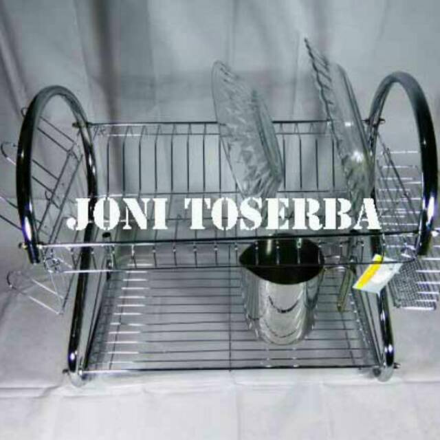 Jual Rak piring stainless 2 layers | Shopee Indonesia