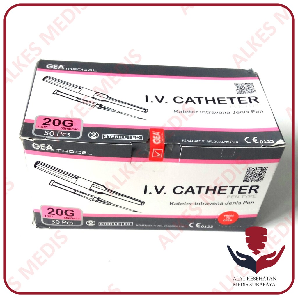 Jual IV Catheter 20G GEA Surflo Infus Abbocath Pen Abocath I.V Cateter ...