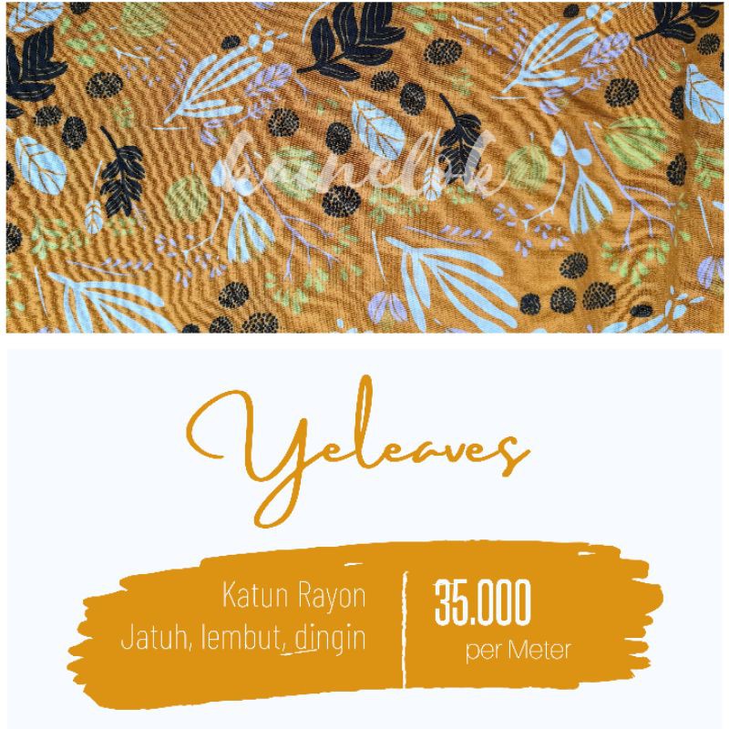 Jual KAINELOK Bahan Kain Katun Rayon Motif Daun | Shopee Indonesia