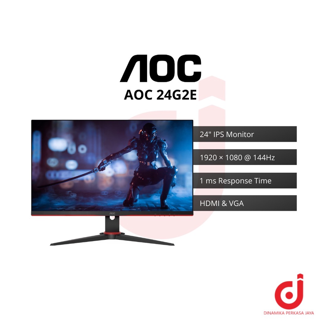 Jual Monitor LED AOC 24G2E 24" IPS 1080 144hz 1ms HDMI DP HDR | Shopee ...