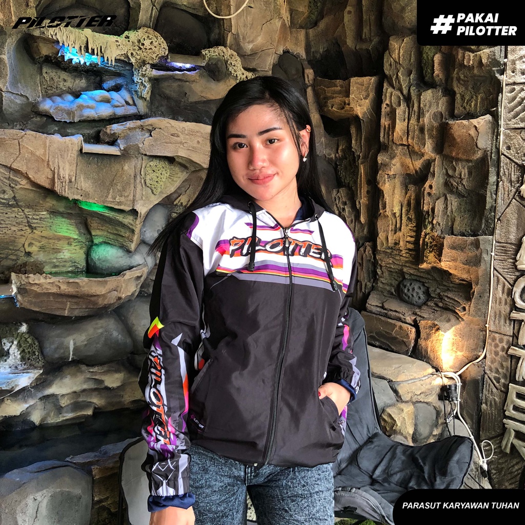 Jual JAKET PARASUT PILOTTER KARYAWAN TUHAN ORIGINAL FREE STIKER JAKET ...