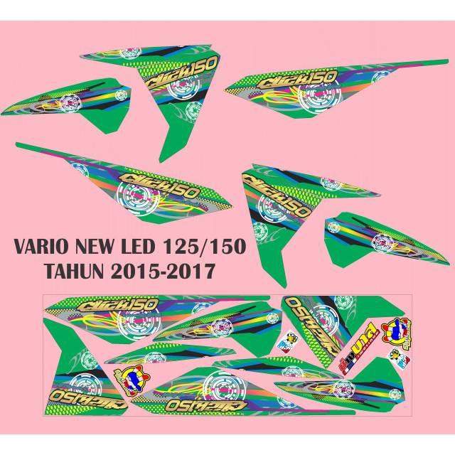 Jual STIKER STRIPING MOTOR VARIO NEW LED 125/150 TAHUN 2015-2017 COKJI | Shopee Indonesia