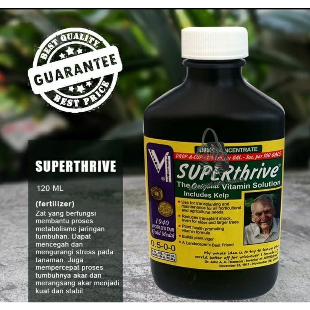 Jual SUPERTHRIVE 120 ml Vitamin Hormon ZPT Hormon Tanaman Suplemen Tanaman Super Thrive Vitamin ...