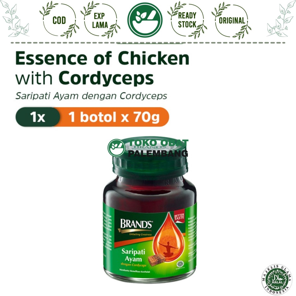 Jual 1 BOTOL BRAND SARIPATI AYAM CORDYCEPS 70 GR BRAND'S ESSENCE OF ...