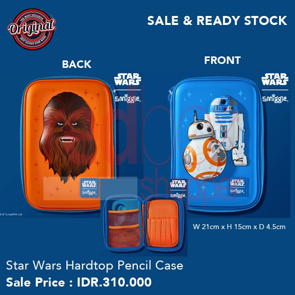 Jual ORIGINAL Smiggle Star Wars Hardtop Pencilcase | Shopee Indonesia