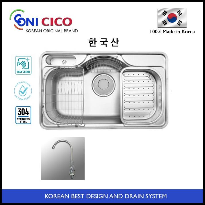 Jual Kitchen Sink Coni Cico Tango + Kran | Shopee Indonesia